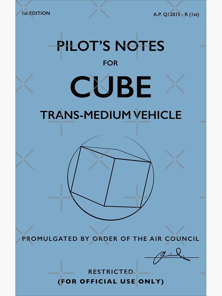 "Cube (in sphere) UAP Pilot Notes" Sticker for Sale by ToInfinity ...