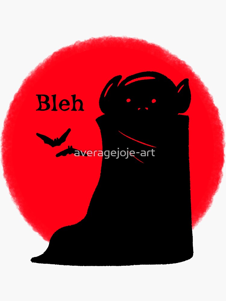 "Bleh Vampire" Sticker for Sale by averagejoje-art | Redbubble