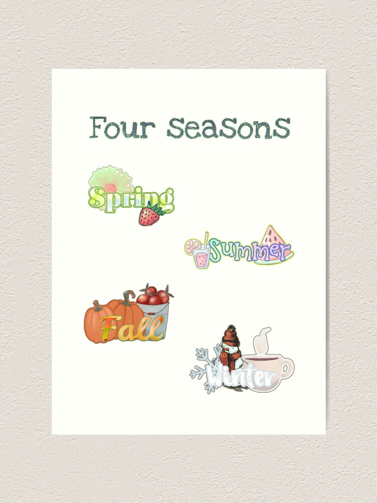 "Four seasons Stickers pack" Art Print by NathBros | Redbubble