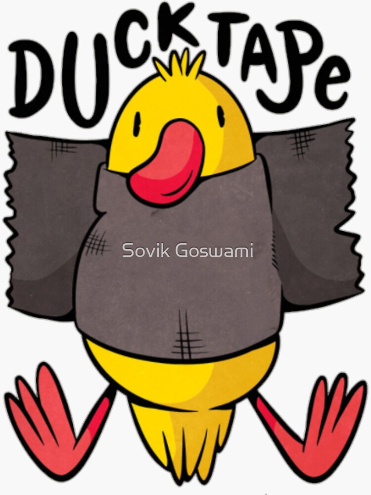 "Funky duck tape duck taped" Sticker for Sale by Sovikgoswami | Redbubble