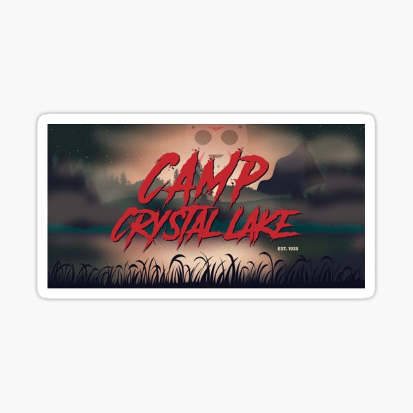 "Camp Crystal Lake" Sticker for Sale by Datblastedboy | Redbubble