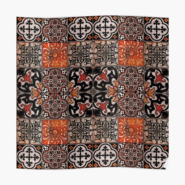 "abstract patterns on ceramic tile" Poster by rokia33 | Redbubble