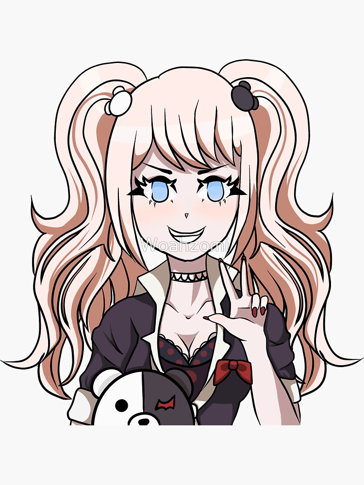 "Junko Enoshima" Sticker by Woahzomi | Redbubble