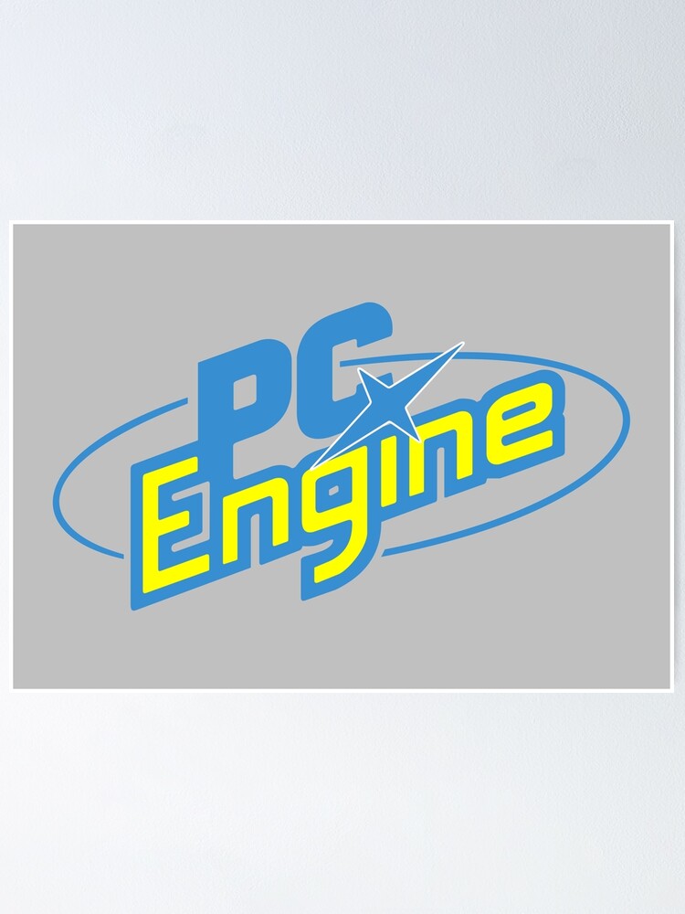 "PC Engine Logo (Blue)" Poster for Sale by RubenCRM | Redbubble