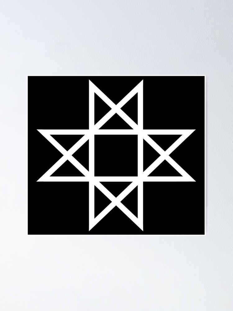 "Auseklis 8 Sided Star Latvian God Symbol Octagram Cross" Poster for ...