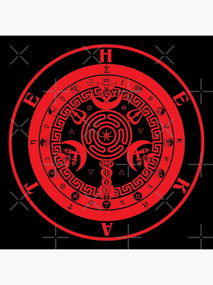 Hekate Grand Seal of The Crone Goddess of Witchcraft In Red Premium ...