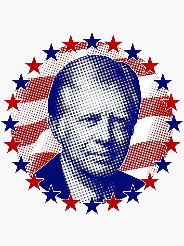 "President Jimmy Carter Stars and Stripes" Sticker for Sale by ...