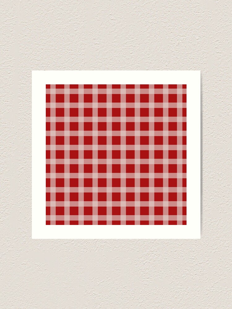 "Gingham Pattern - Pantone Fall-Winter 2021/2022 - Fire Whirl Red ...