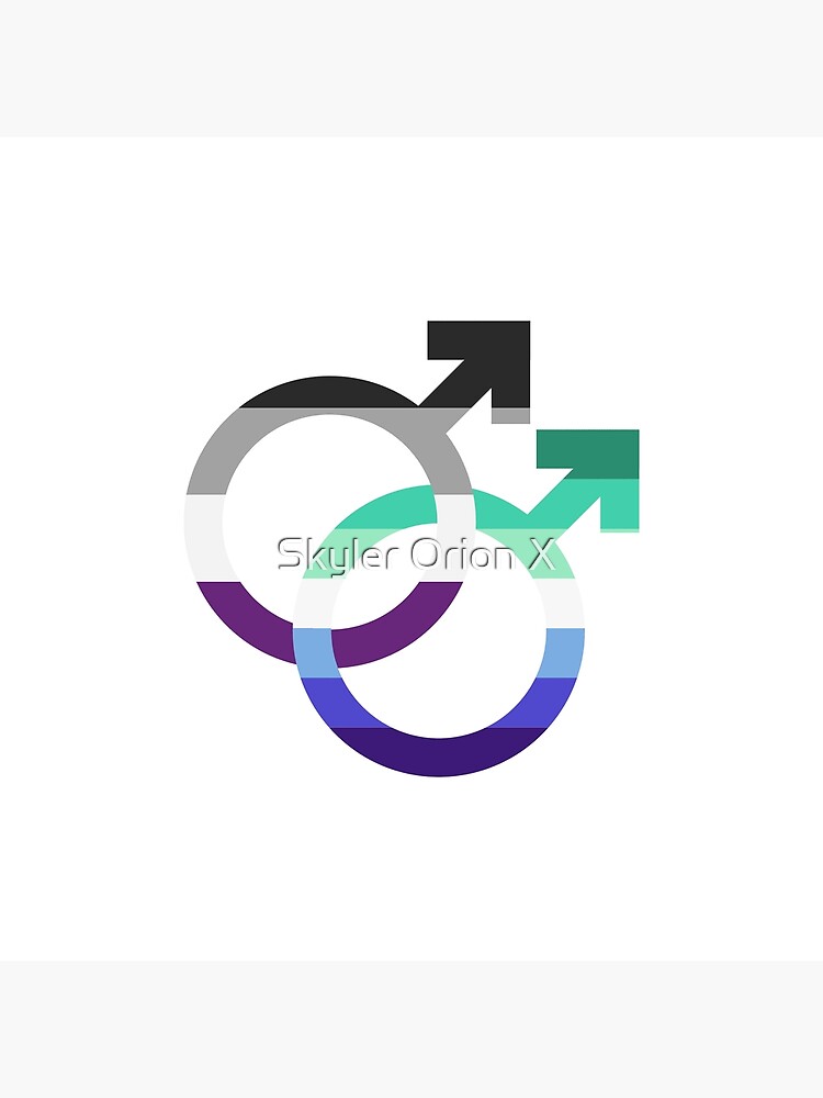 "mlm & ace, interlocking symbols with asexual and vinician flags ...