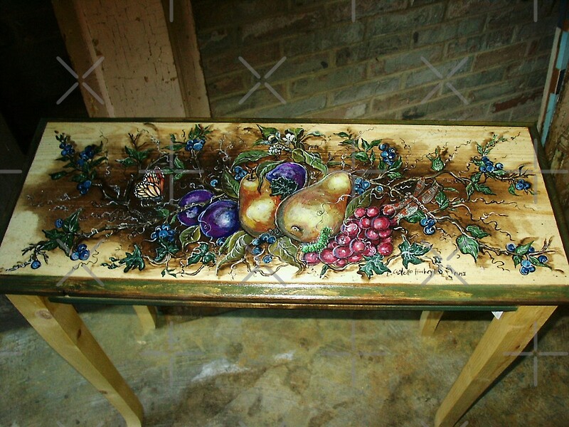 "Botanical Painted Table" by chstudios | Redbubble