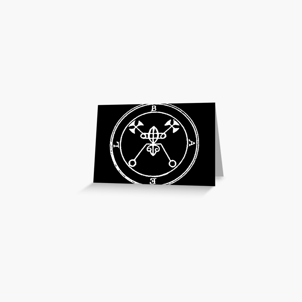 "Seal of Bael or Baal Sigil Talisman Demon Circle" Greeting Card for ...