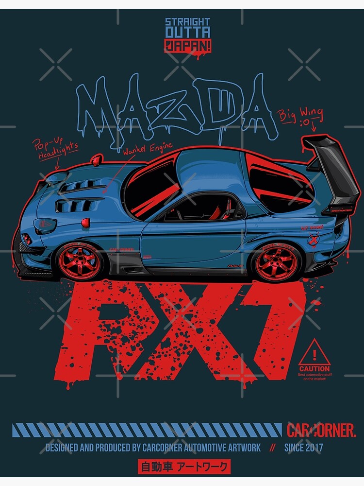 "Mazda RX7 FD - CarCorner" Poster for Sale by Car-Corner | Redbubble