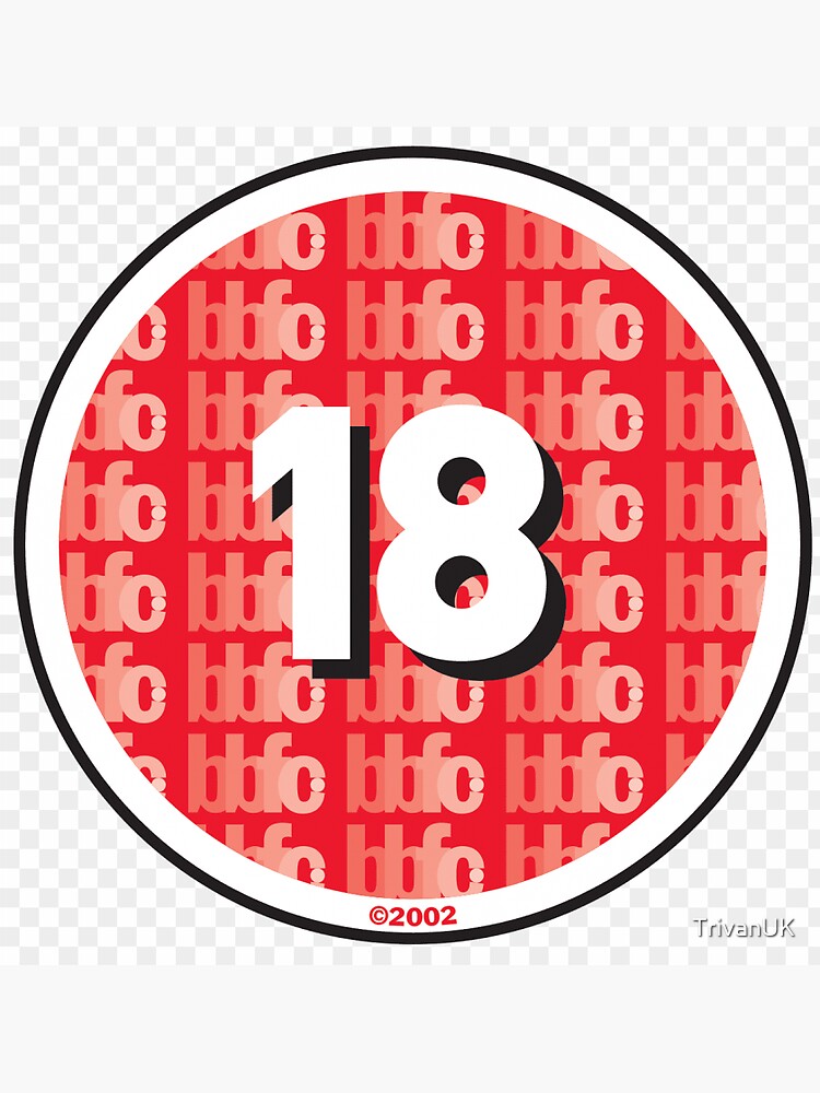 "bbfc BBFC – Age Rating – Classification Stickers / Labels 18 ...