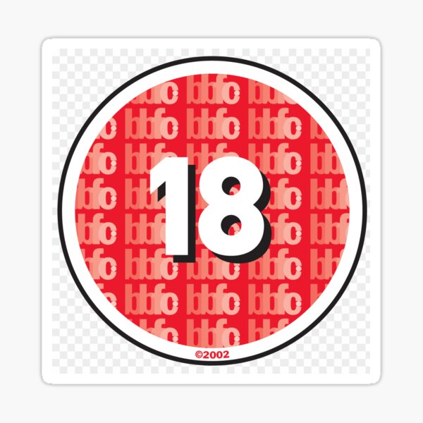 "bbfc BBFC – Age Rating – Classification Stickers / Labels 18 ...