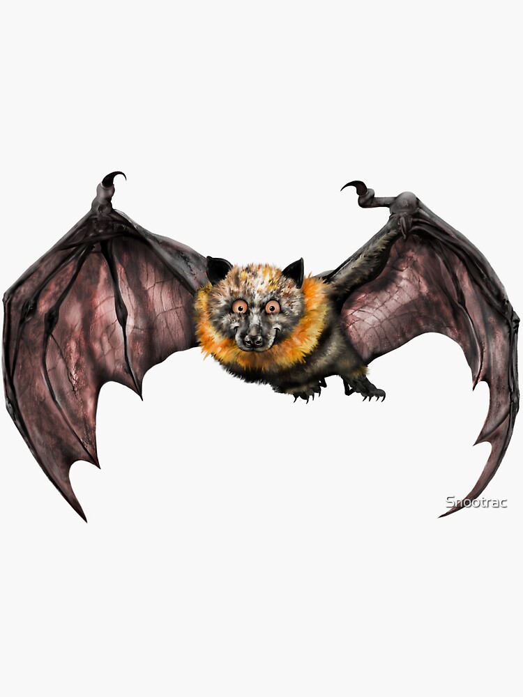 "Flying Sky Puppy | Cartoon Flying Fox Bat " Sticker for Sale by ...