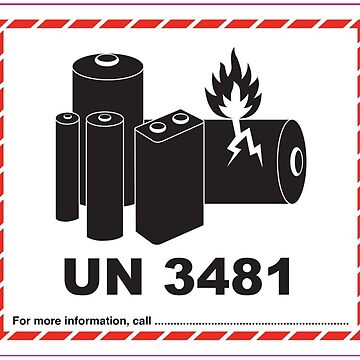 "UN 3481 Lithium Ion Battery Labels " Sticker for Sale by TrivanUK ...