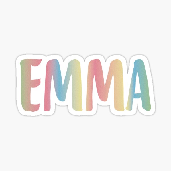"Name Sticker - Emma" Sticker for Sale by oliviacre8s | Redbubble