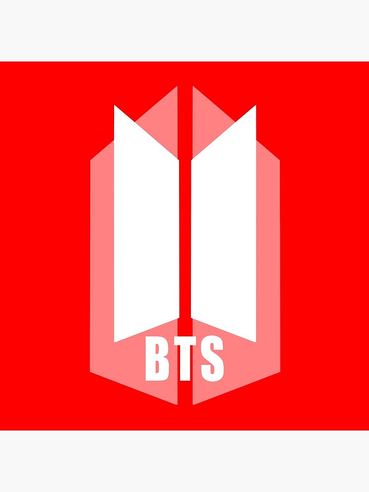 "BTS Army Logo Combined red and white." Poster for Sale by Hnoordesigns ...