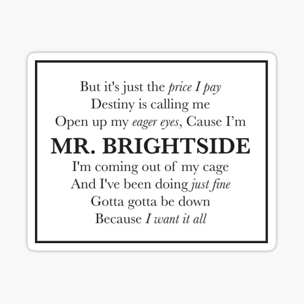 Mr Brightside Gifts & Merchandise | Redbubble