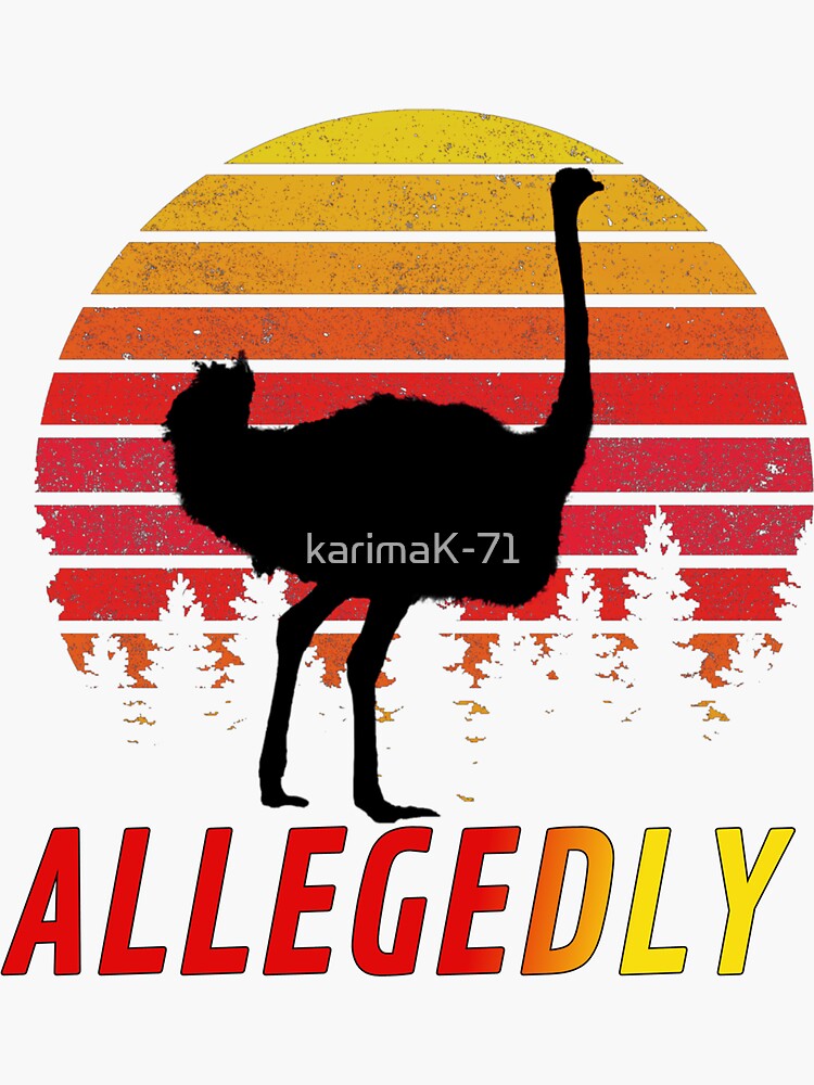 "Allegedly vintage retro" Sticker for Sale by karimaK-71 | Redbubble