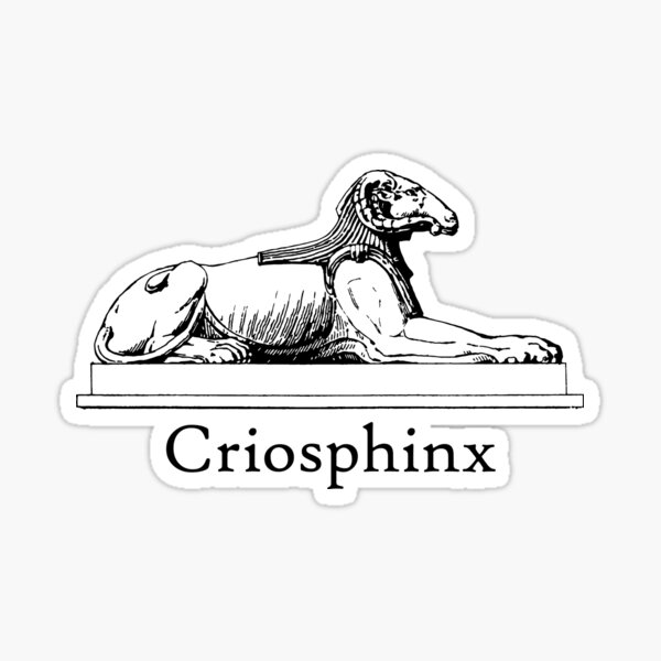 "Criosphinx Ancient Egyptian Symbol" Sticker for Sale by ...