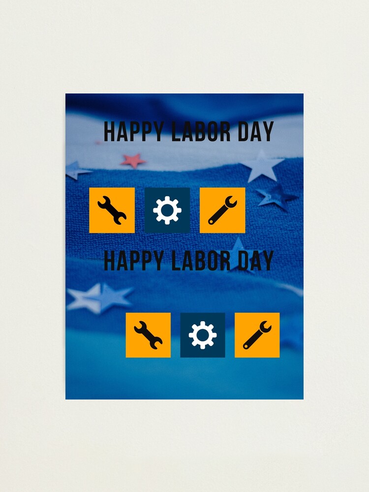 Lámina fotográfica «Feliz día del trabajo camiseta, camiseta del día ...