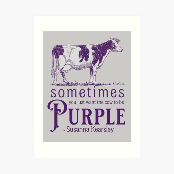 "The Purple Cow" Art Print for Sale by SiWC | Redbubble