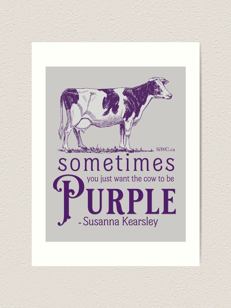"The Purple Cow" Art Print for Sale by SiWC | Redbubble