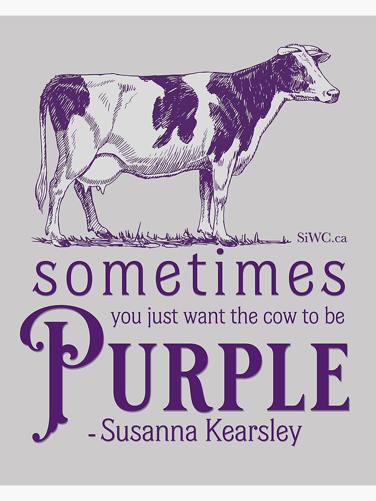 "The Purple Cow" Art Print for Sale by SiWC | Redbubble