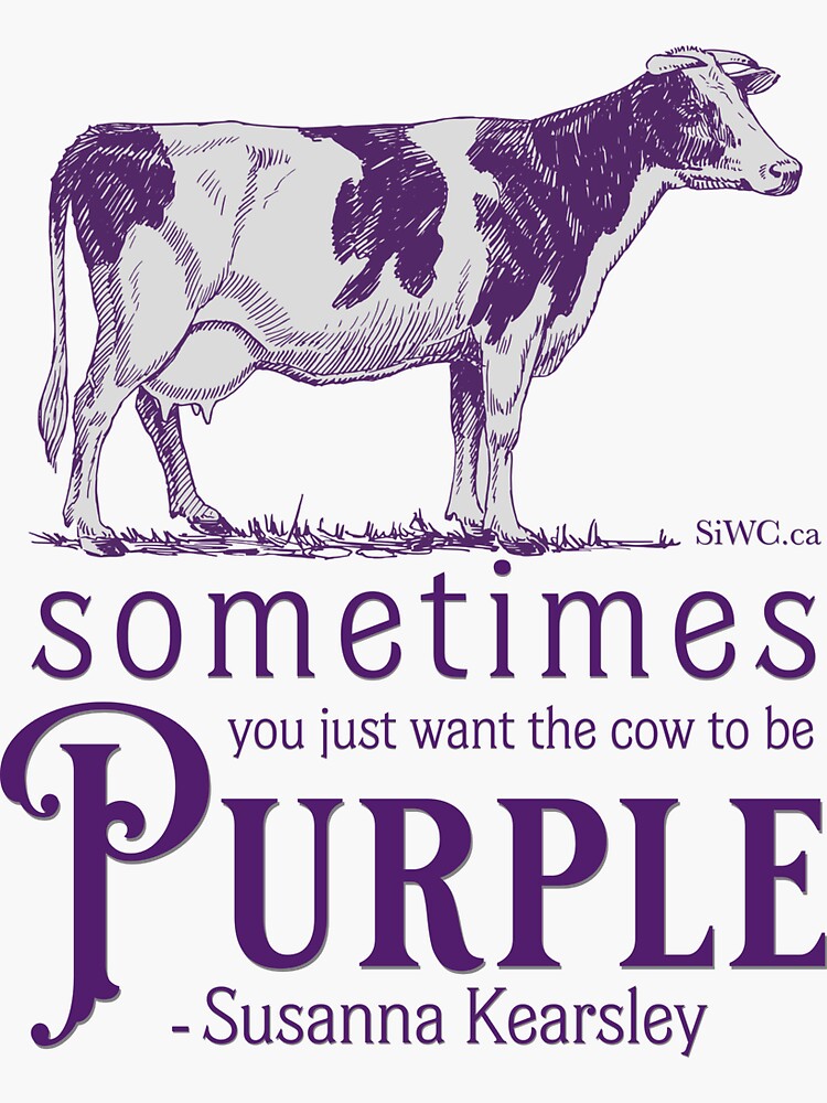 "The Purple Cow" Sticker for Sale by SiWC | Redbubble