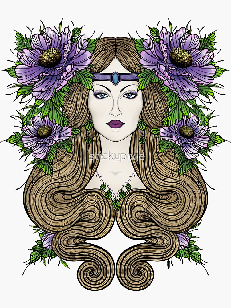 "Golden Goddess on black" Sticker for Sale by stickypixie | Redbubble