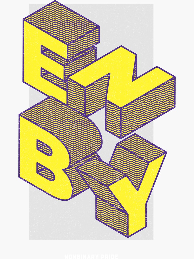 "Enby Block Art" Sticker for Sale by EnbyPride | Redbubble
