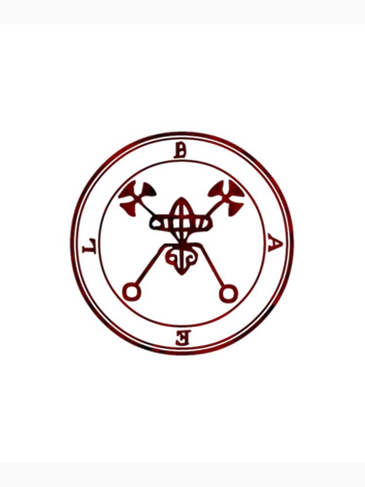 "Bael Sigil Black and Red Goetia Key Seal Occult Symbol" Photographic ...