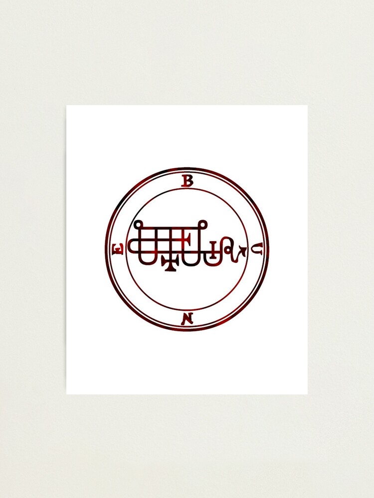 "Bune Sigil Black and Red Goetia Key Seal Occult Symbol" Photographic ...