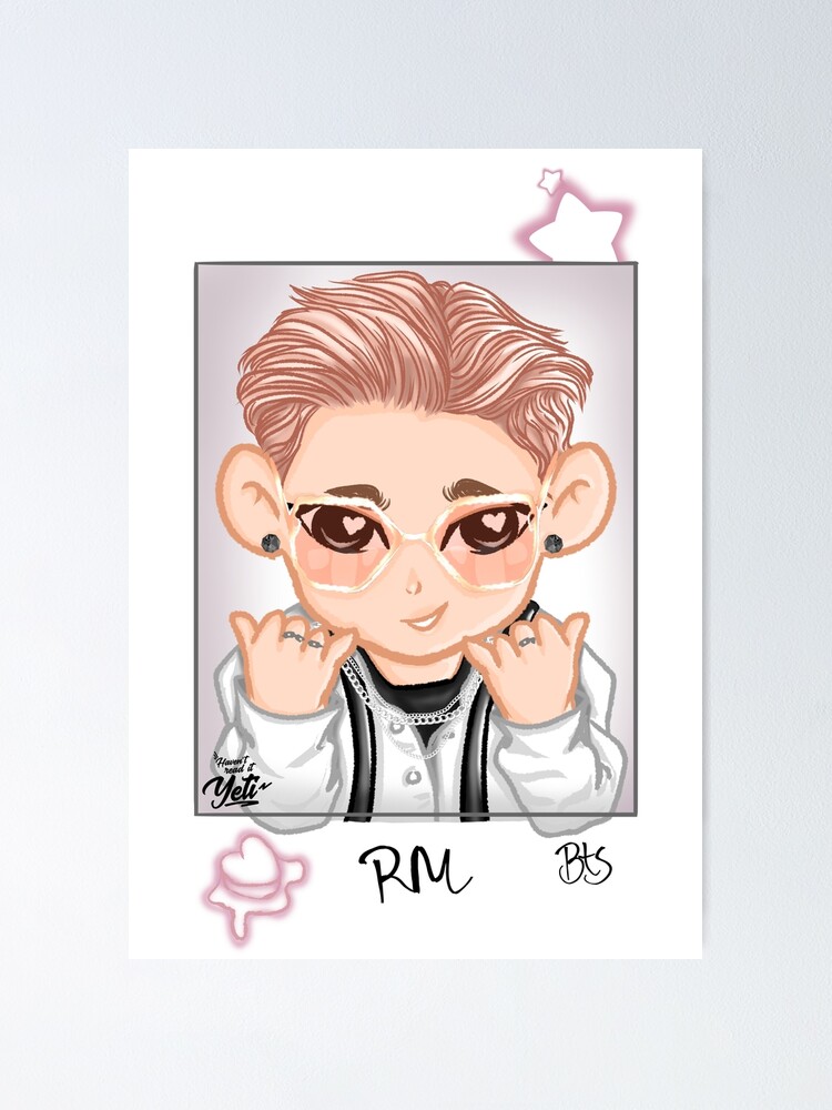 "RM Rap Monster Namjoon BTS Butter Chibi - no highlight" Poster for ...