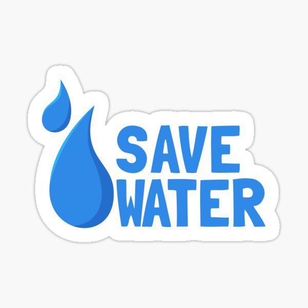 "Save water" Sticker for Sale by zridxs | Redbubble