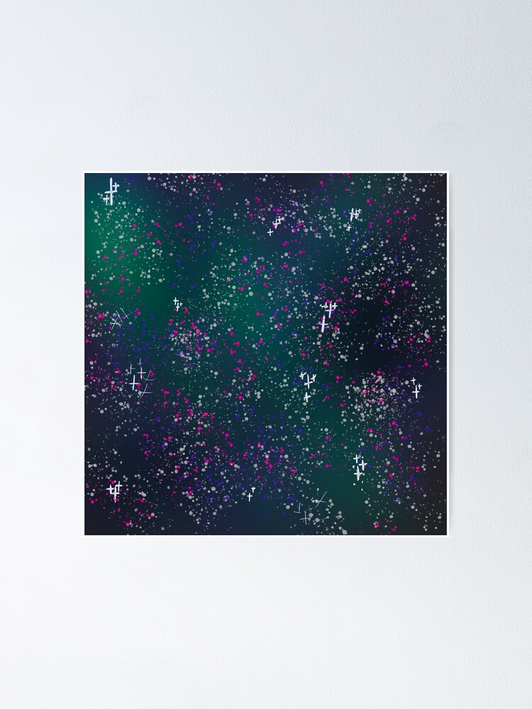"Colorful Stars Galaxy (Inspo-Astronaut Bear)" Poster by ...