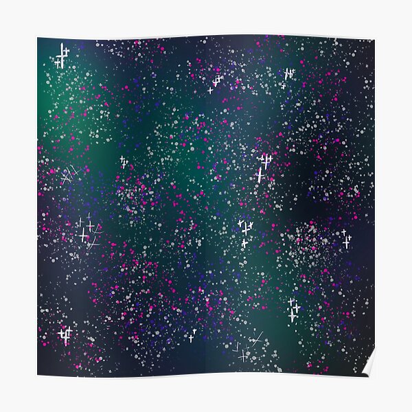 "Colorful Stars Galaxy (Inspo-Astronaut Bear)" Poster by ...