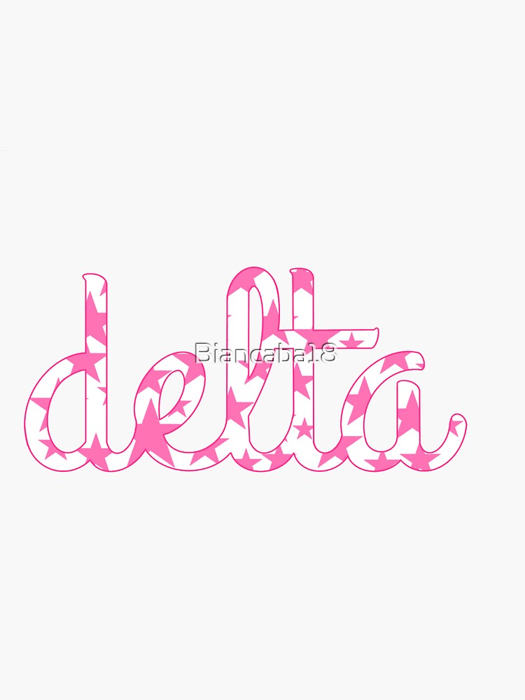 "Pink Delta with Stars Sticker" Sticker by Biancaba18 | Redbubble