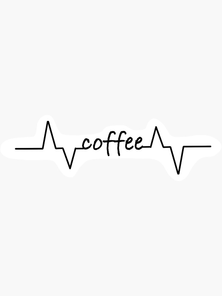 "Coffee is My Lifeline" Sticker for Sale by DoodleCloudArt | Redbubble
