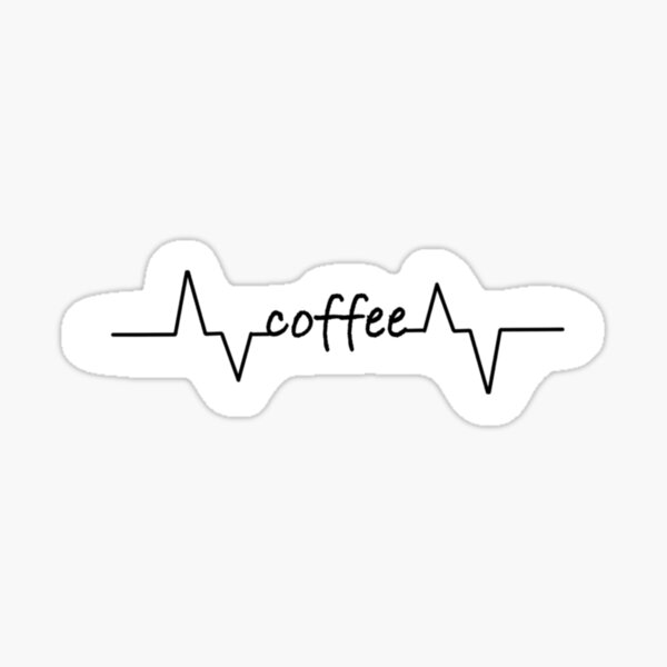 "Coffee is My Lifeline" Sticker for Sale by DoodleCloudArt | Redbubble
