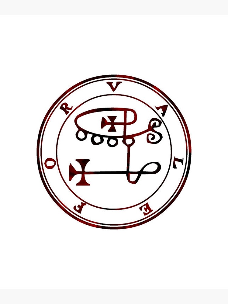 "Valefor Sigil Black and Red Goetia Key Seal Occult Symbol" Art Print ...