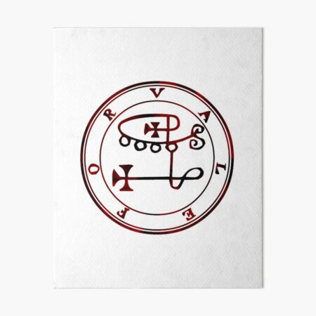"Valefor Sigil Black and Red Goetia Key Seal Occult Symbol" Art Board ...