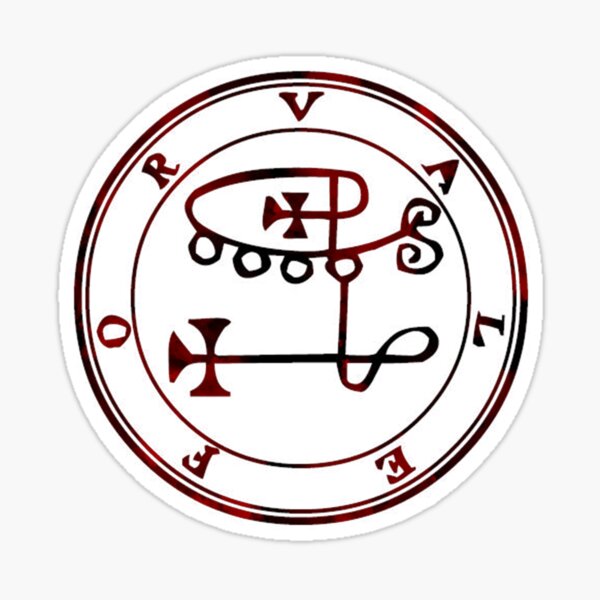 "Valefor Sigil Black and Red Goetia Key Seal Occult Symbol" Sticker for ...