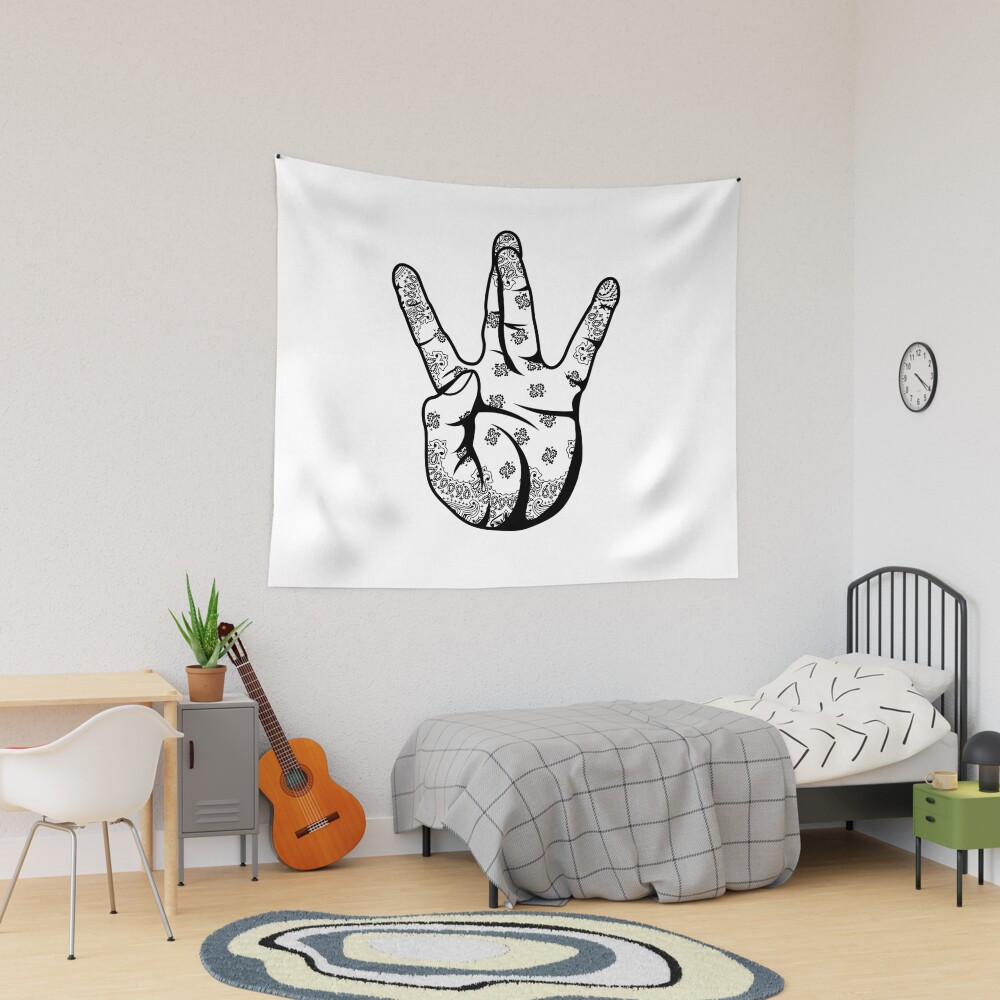 "Westside Bandana Gangsta Hip Hop Hand Sign" Art Print for Sale by ...