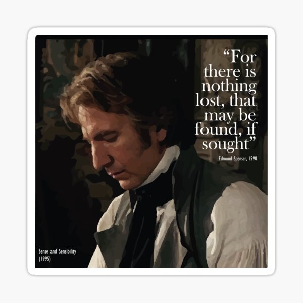 "Colonel Brandon - Alan Rickman (Sense and Sensibility, 1995)" Sticker ...