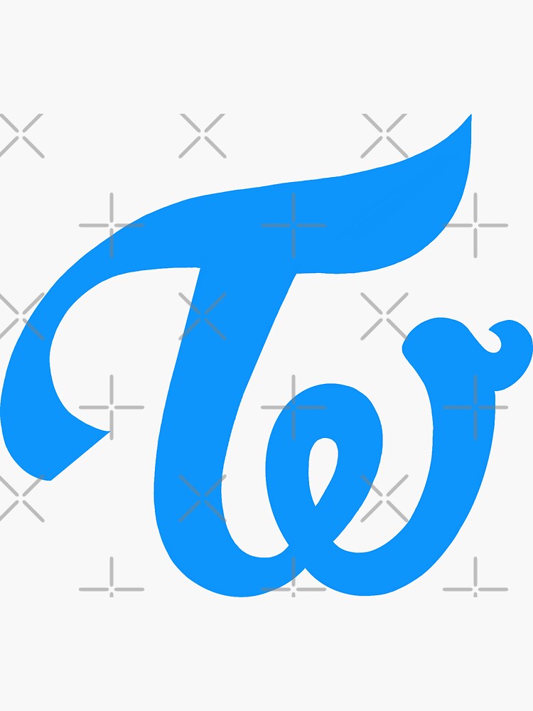 "Twice Blue Logo Icon " Sticker for Sale by PipCreates | Redbubble