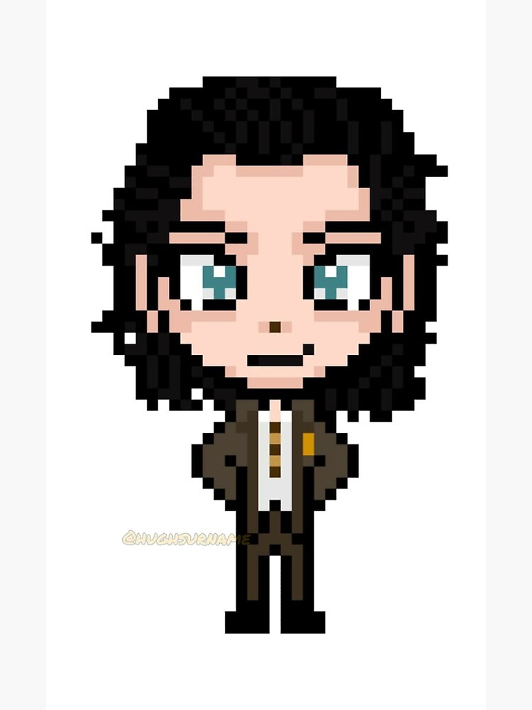 "Loki Laufeyson Chibi Pixel Art" Art Print by hughsurname | Redbubble