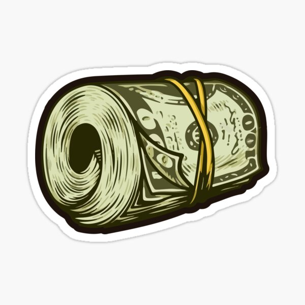 "cash money sticker" Sticker by lukibimldz | Redbubble