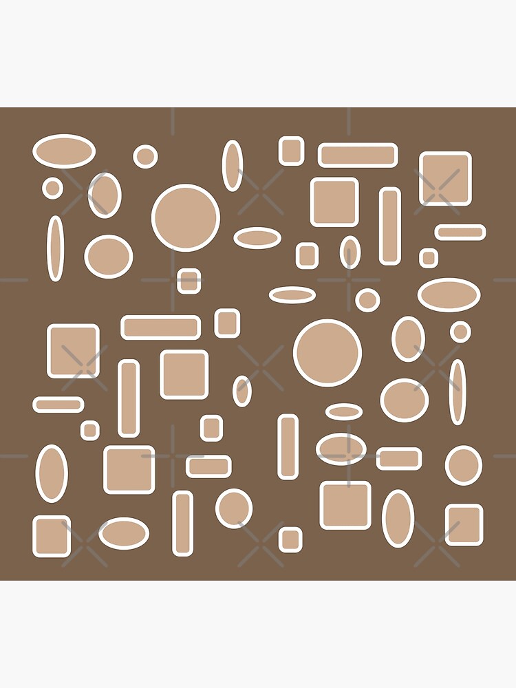 Póster «Círculos de color marrón claro, formas oblongas, formas ...